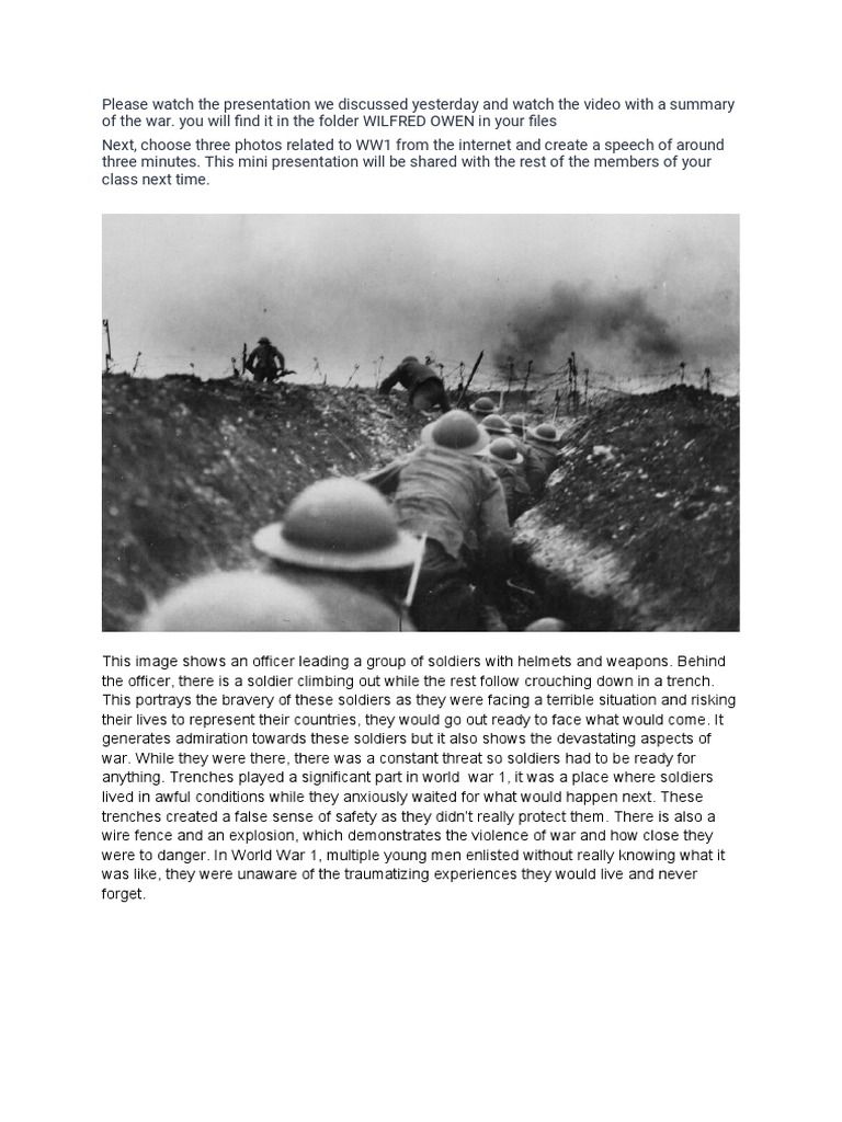 WW1 Soldier Experiences and Propaganda | PDF | Trench Warfare | World War I