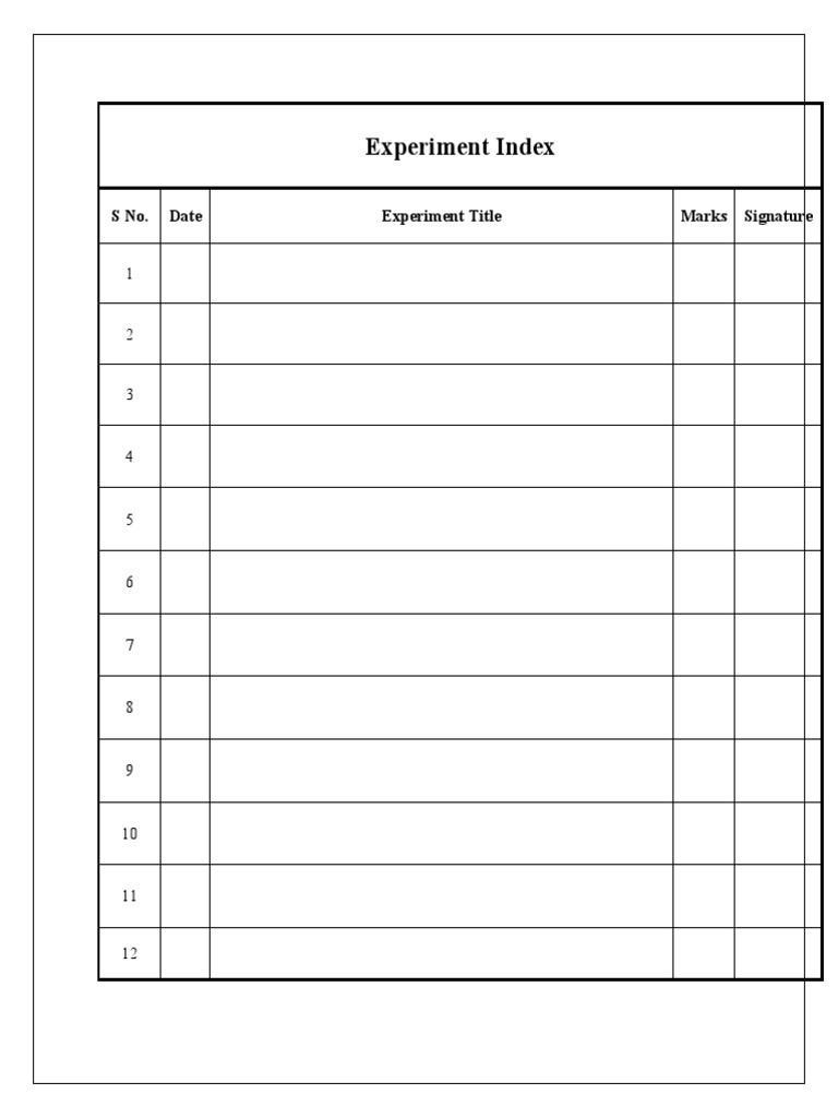 Experiment Index Workshop Practice ME | PDF