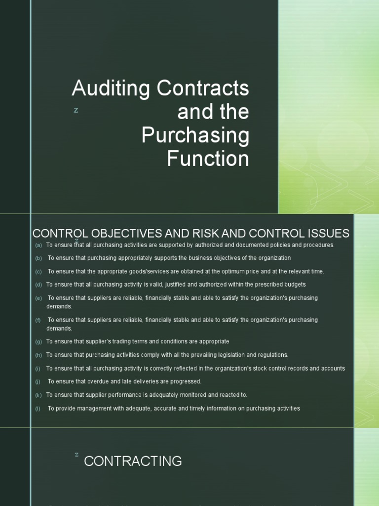 Auditing Contracts Pdf