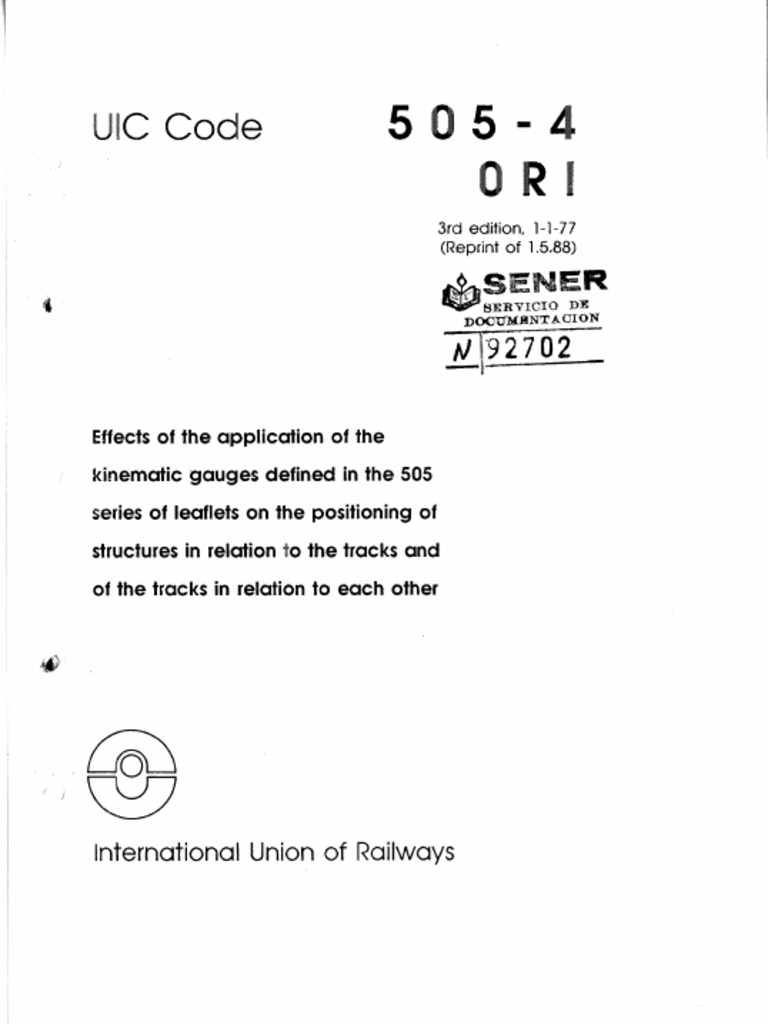 Uic 505-4 | PDF