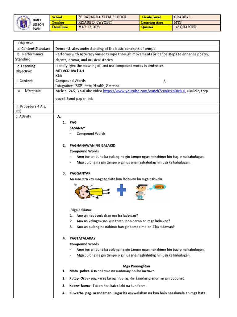 LP MTB - 4th Quarter - Week 1 - May 17, 2023 | PDF