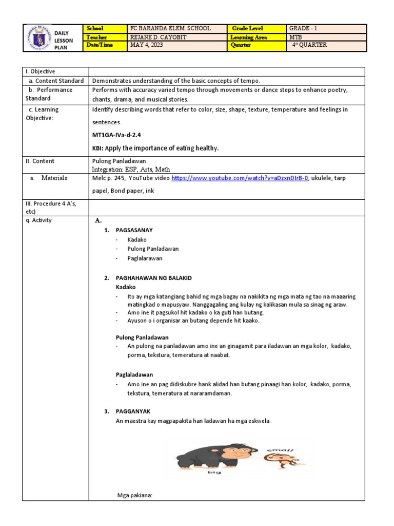LP MTB - 4th Quarter - Week 1 - May 4, 2023 | PDF