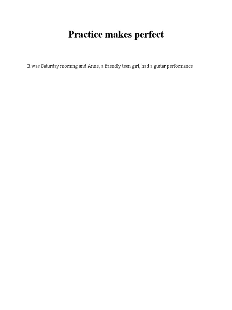Writing Practice Makes Perfect | PDF