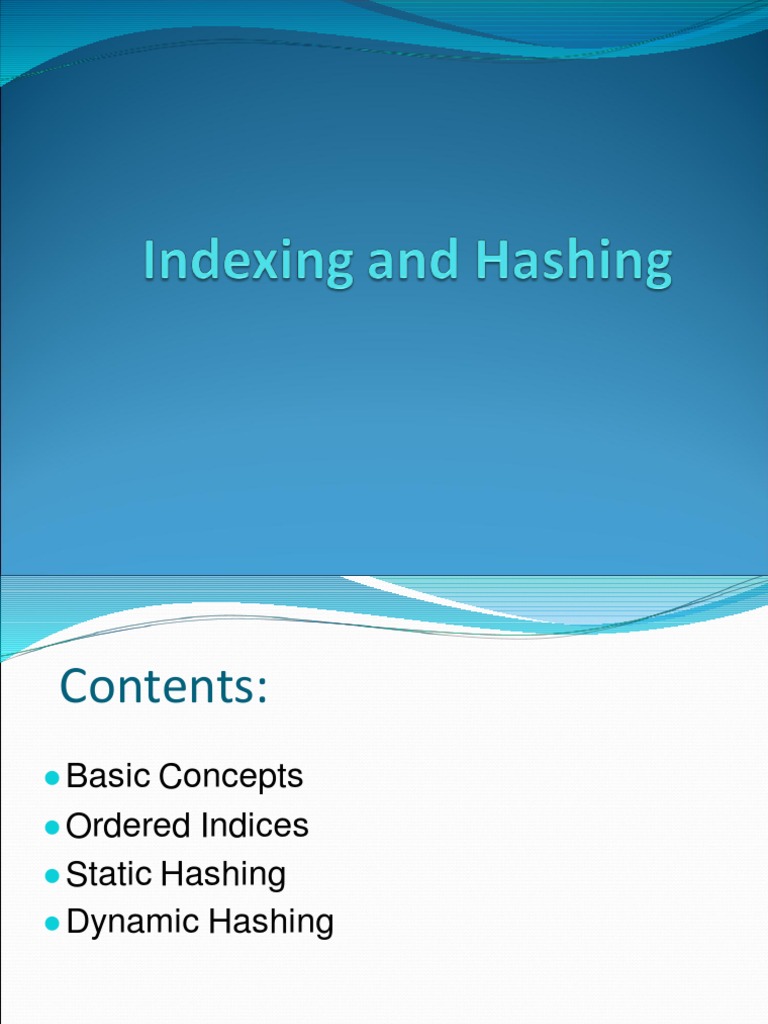 Unit-3 Part 2 Indexing and Hashing | PDF | Database Index | Computer Science