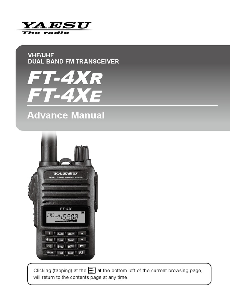 Yaesu FT-4X Advance Manual | PDF