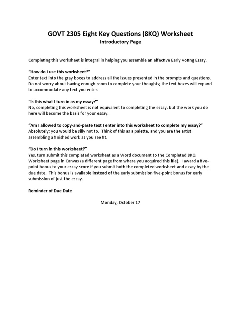 8KQ Worksheet (1) (1) .Edited | PDF