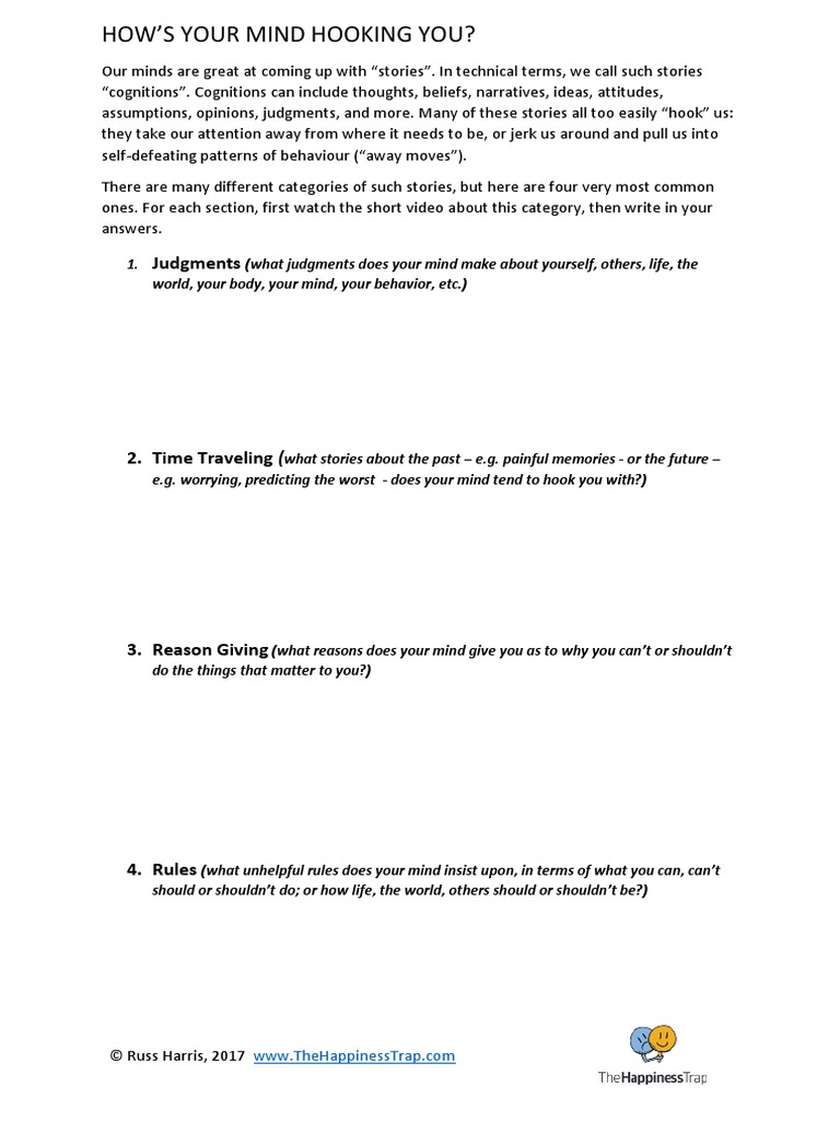 Understanding Mind Hooks and Cognitions | PDF