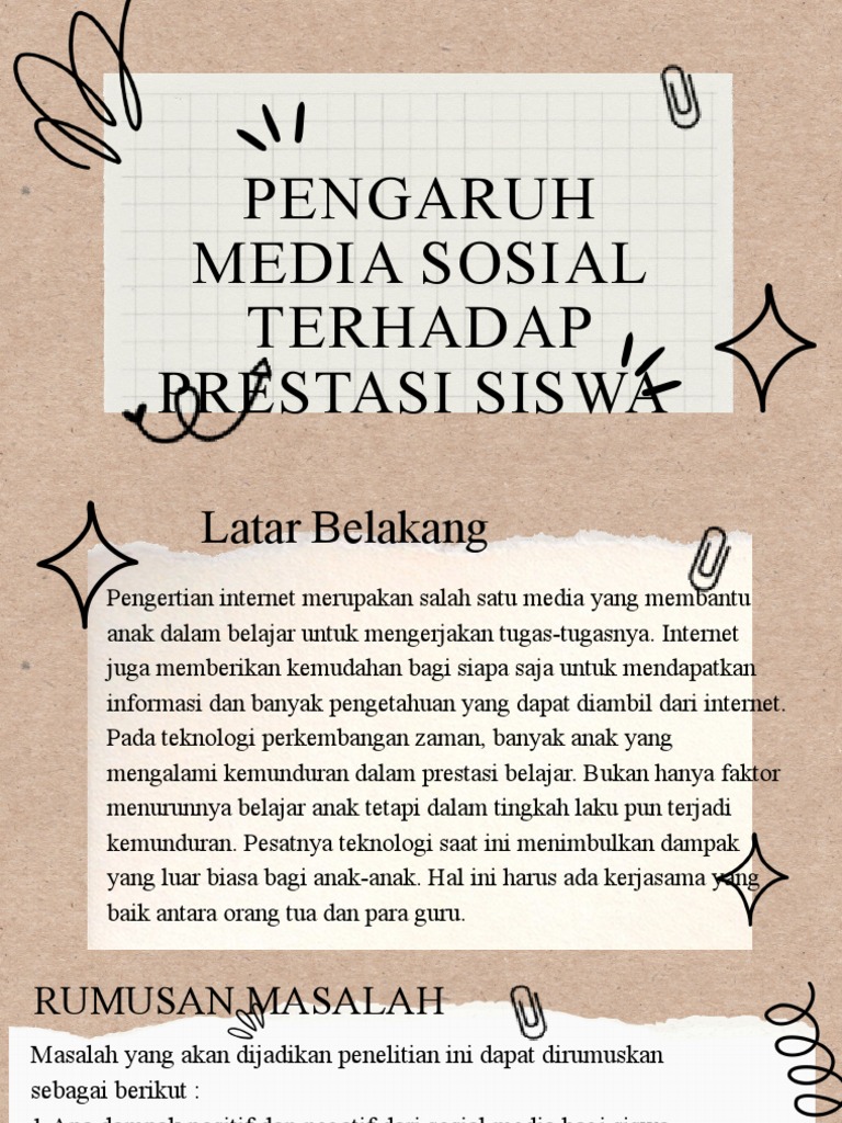 Pengaruh Media Sosial Terhadap Prestasi Siswa | PDF