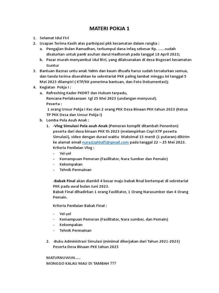 Materi Pokja 1 - Perumperindo.co.id