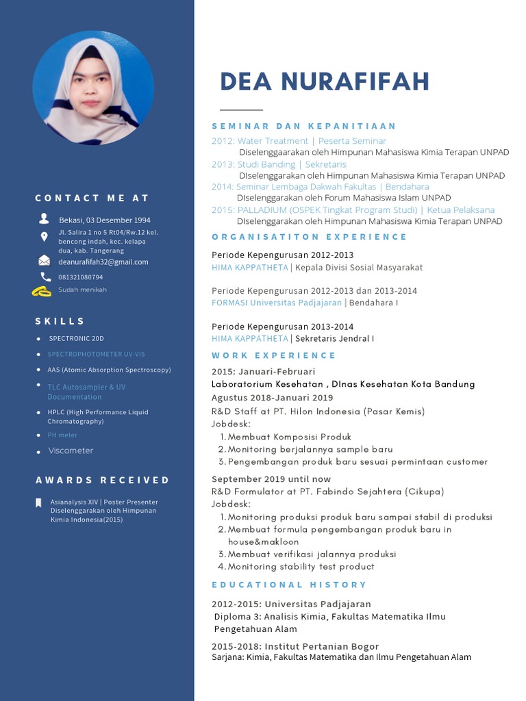 Navy Blue and Black Professional Resume | PDF