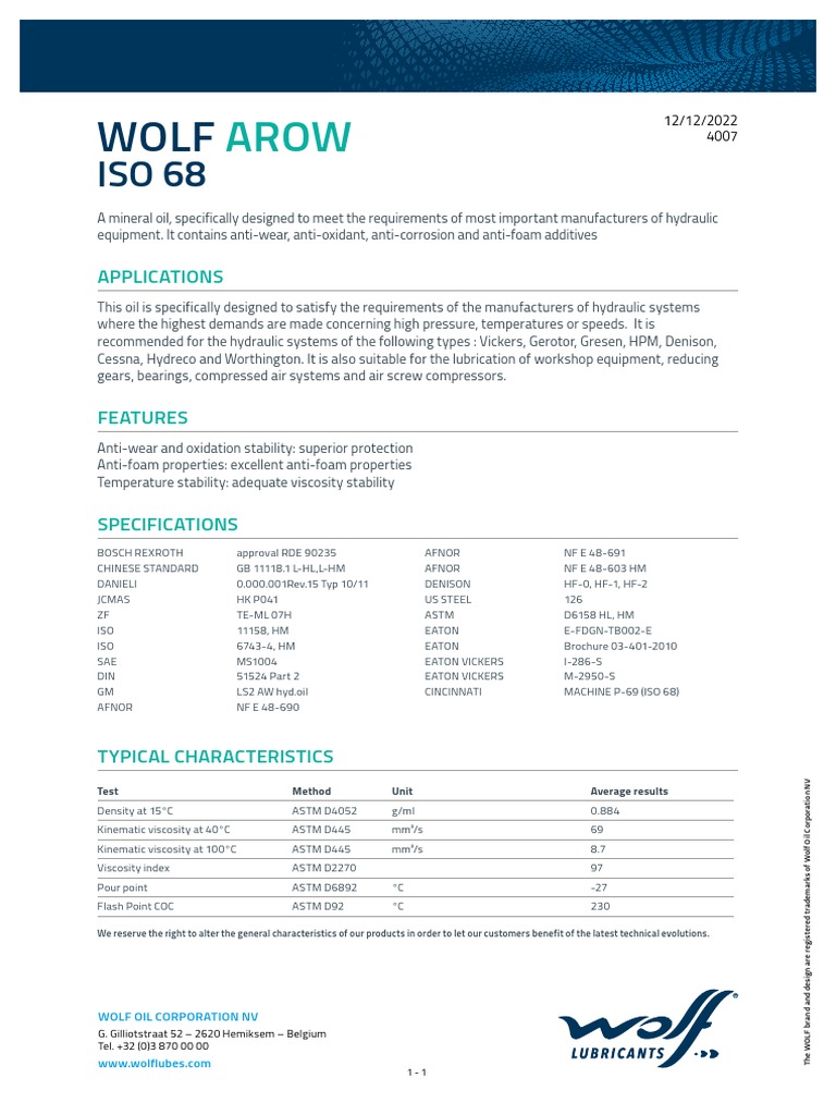 Applications: Wolf Oil Corporation NV | PDF