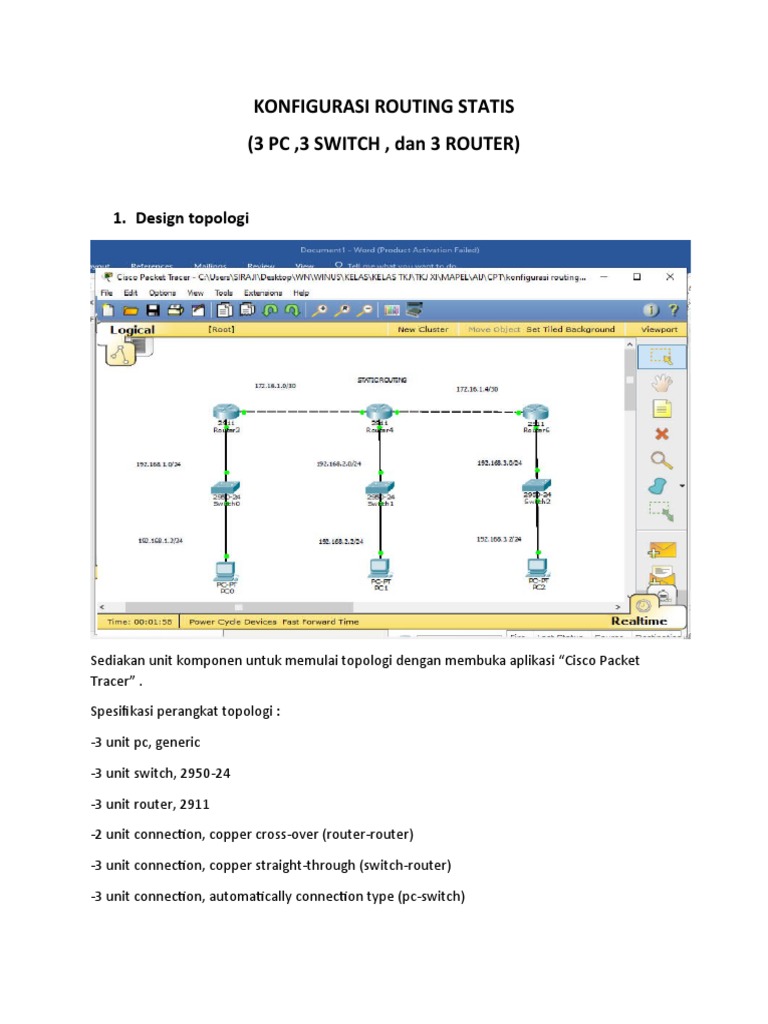 Konfigurasi Routing Statis | PDF