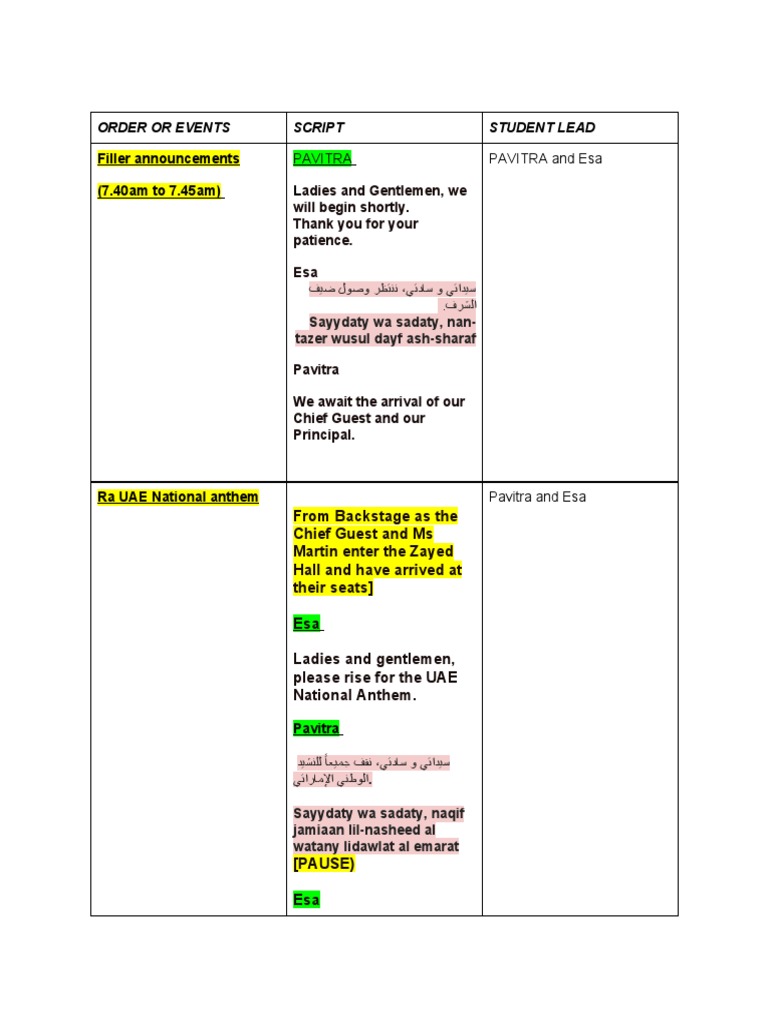Prize Day Script 2021-22 | PDF