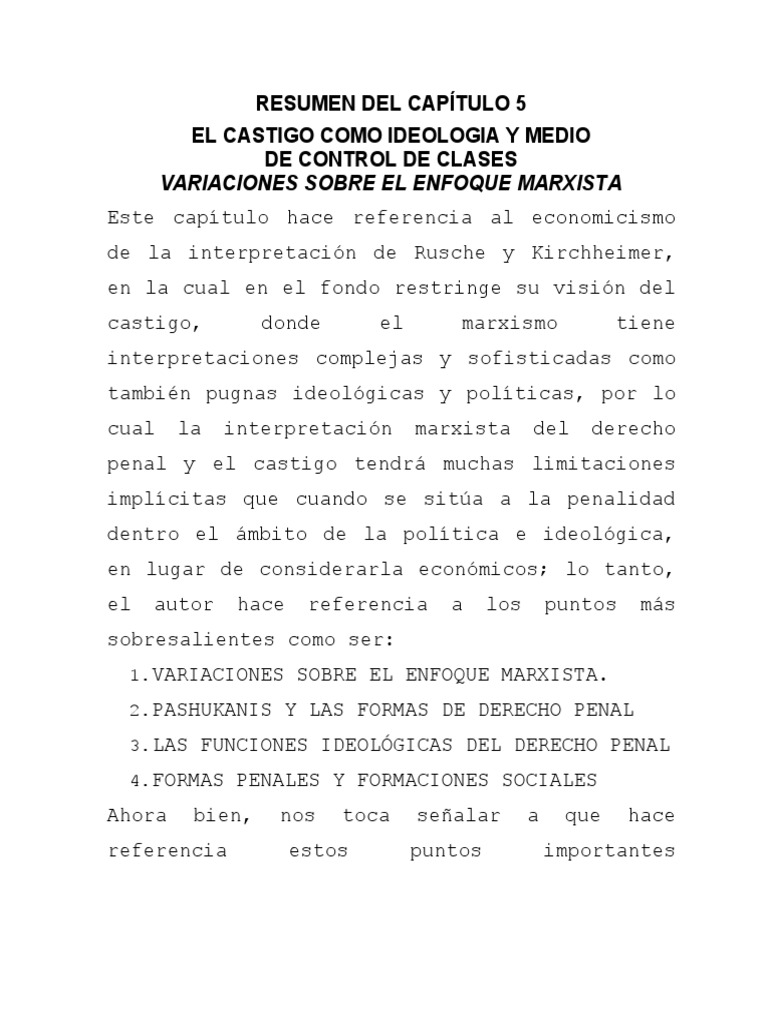 Resumen Del Capítulo 5 | PDF