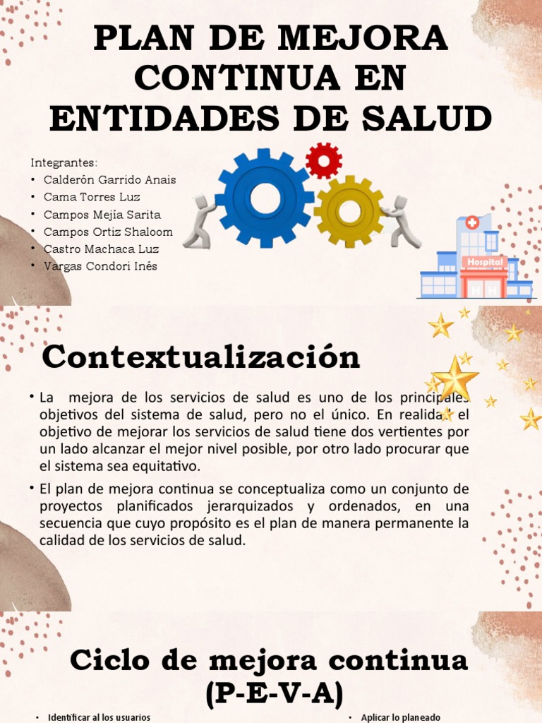 Plan de Mejora Continua en Entidades de Salud | PDF