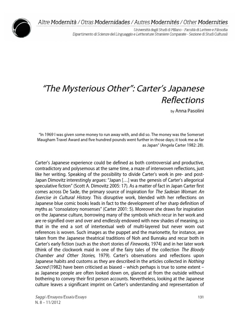 Carter's Japanese Influence on Identity | PDF | General Fiction