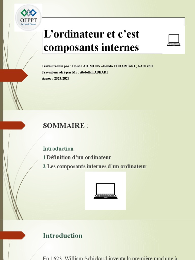 L'Ordinateur Et C'est Composants Internes | PDF | Disque dur | Programmation