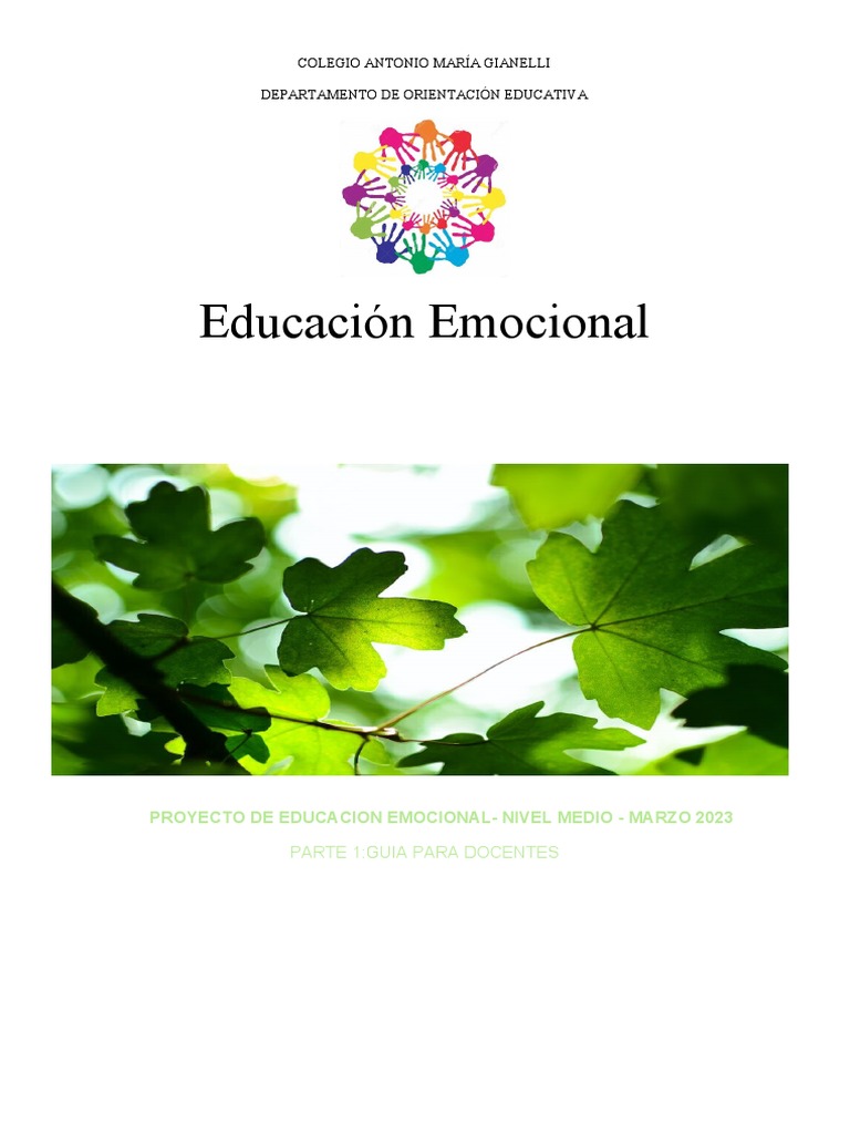 Educacion Emocional Guia Para Docentes Pdf