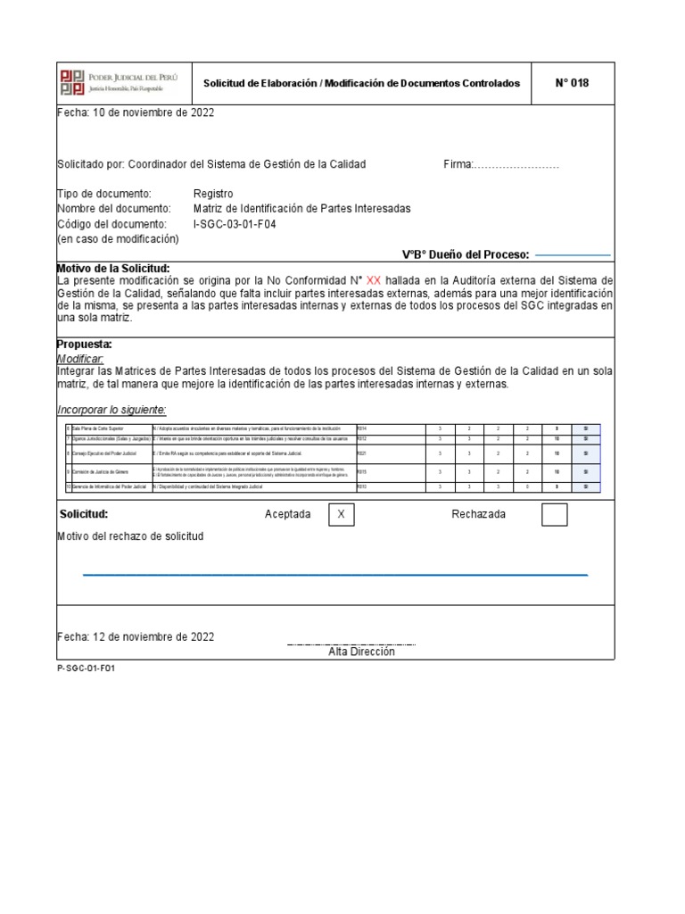 P-SGC-01 Formato 01 Solicitud Elaboración Modificación Documentos - 018 ...