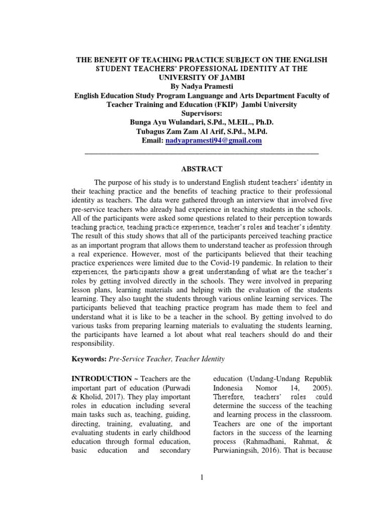 Article | PDF | Teachers | Experience