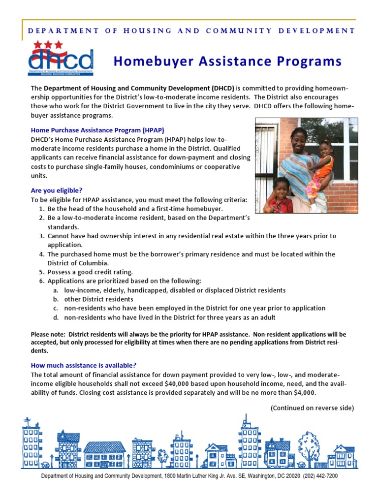 Homebuyer Assistance Programs Factsheet - Updated 9jun10 | PDF ...