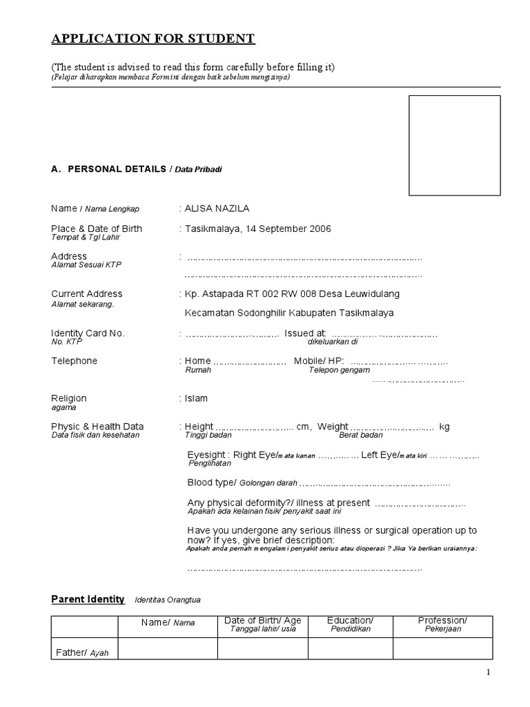 Application Ind (PKL) (Alisa Nazila XI FI) | PDF Application Ind (PKL) (Alisa Nazila XI FI) | PDF