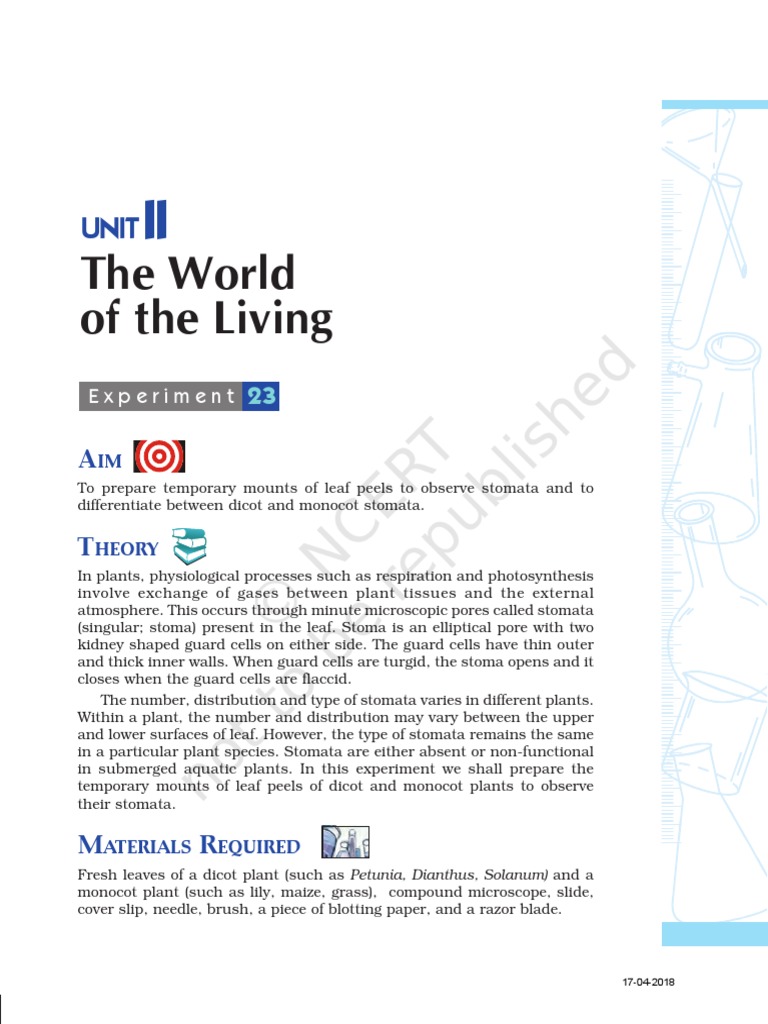 NCERT Science Lab Manual X Expt 23 | PDF