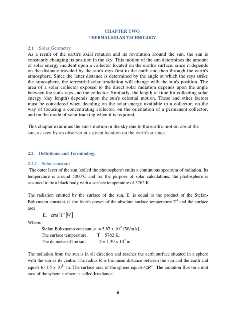 MPE 571 Chapter 2 | PDF | Sun | Thermal Insulation