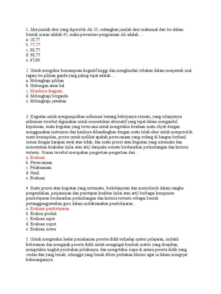 Tugas Evaluasi Dan Remedial | PDF
