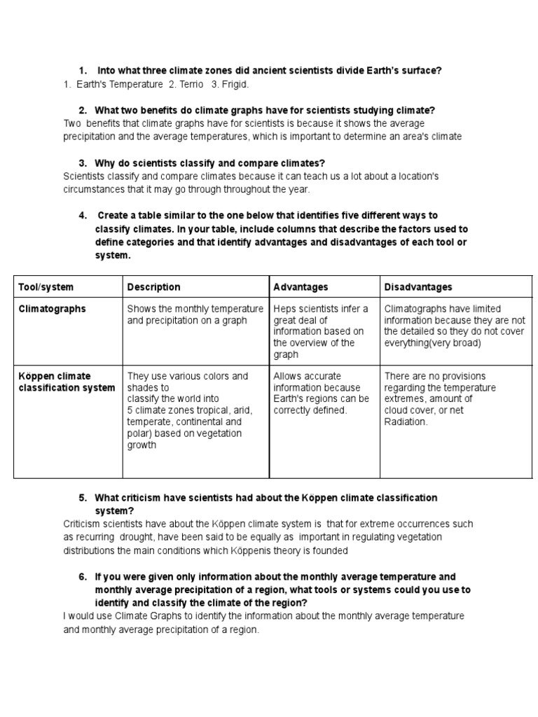 Describing Climate | PDF