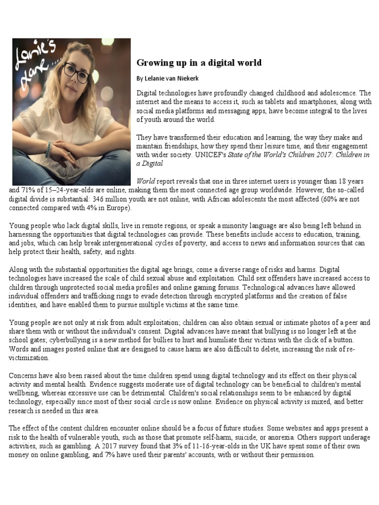 Growing Up in A Digital World... June 2023 | Download Free PDF | Social Media | Popular Culture ...