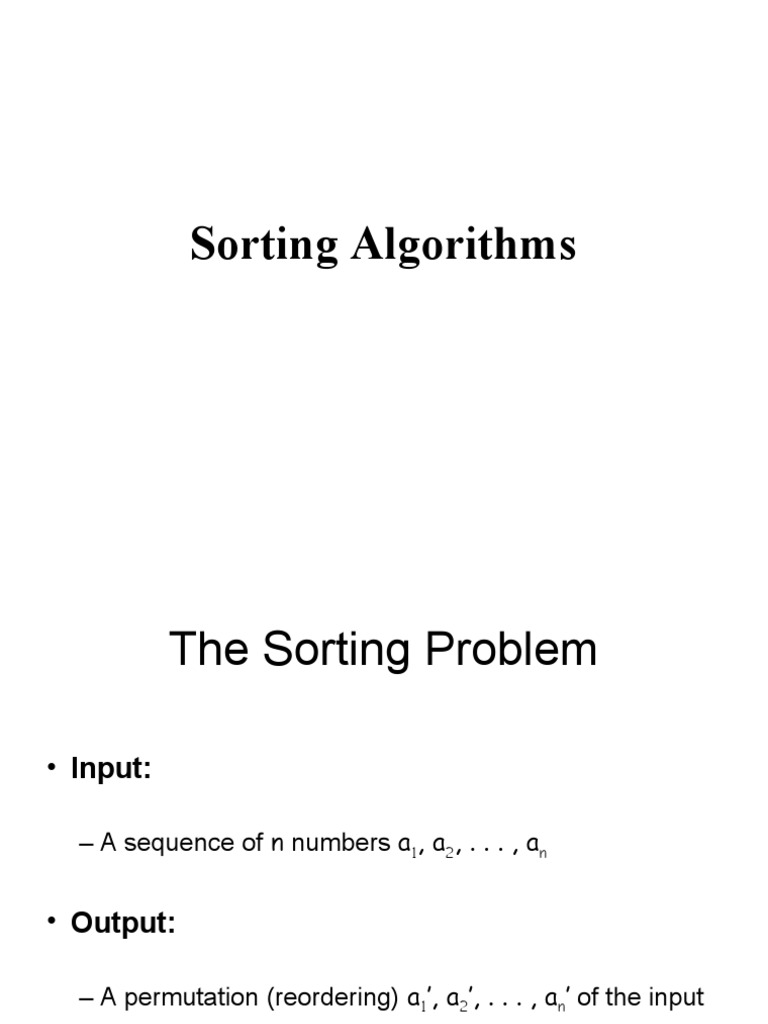 SortingAlgorithms - 1 | PDF