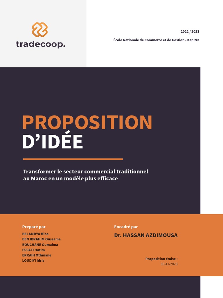 Proposition d'idée - Groupement de détaillant | PDF