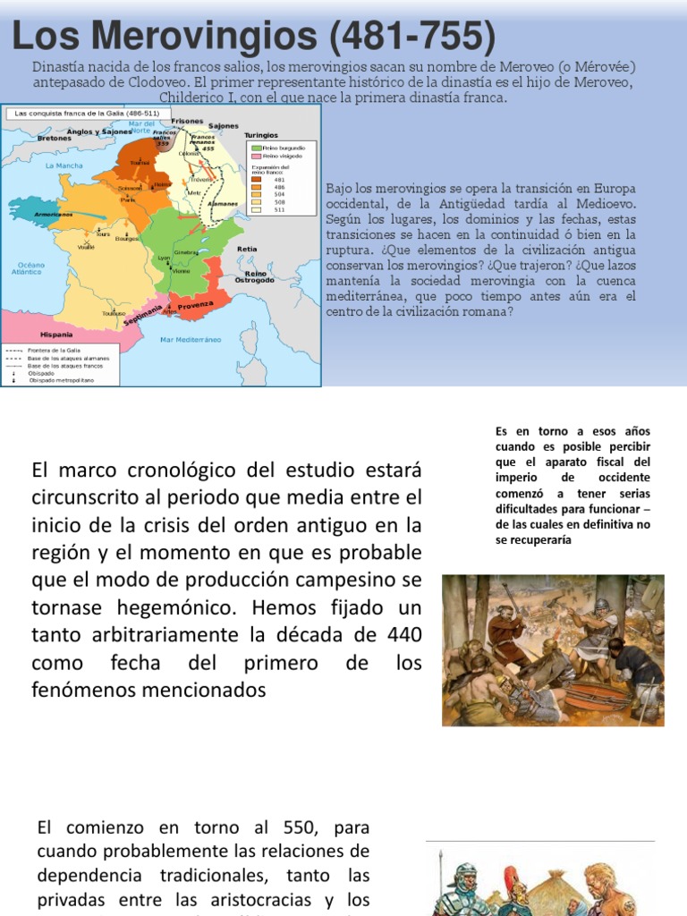 Los Merovingios (481-755) | PDF | Carlomagno | Francos