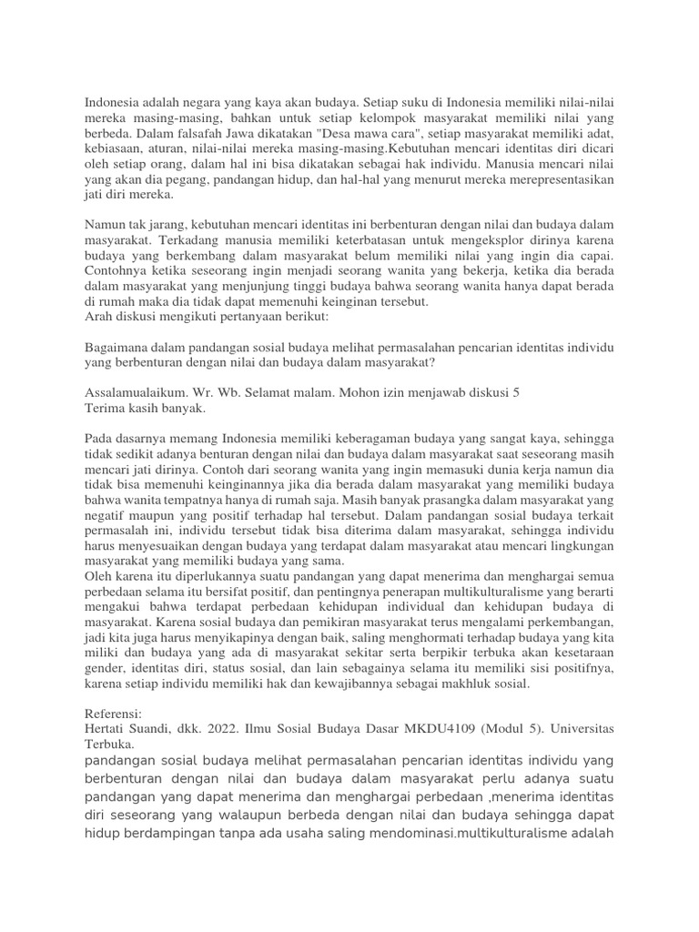 Diskusi 5 ISBD | PDF | Agama & Spiritualitas