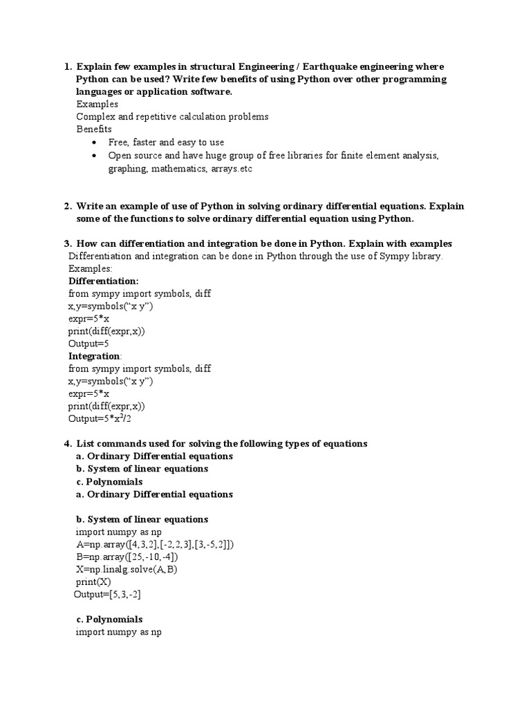 Python for Structural Engineers | PDF | Structural Analysis | Finite ...