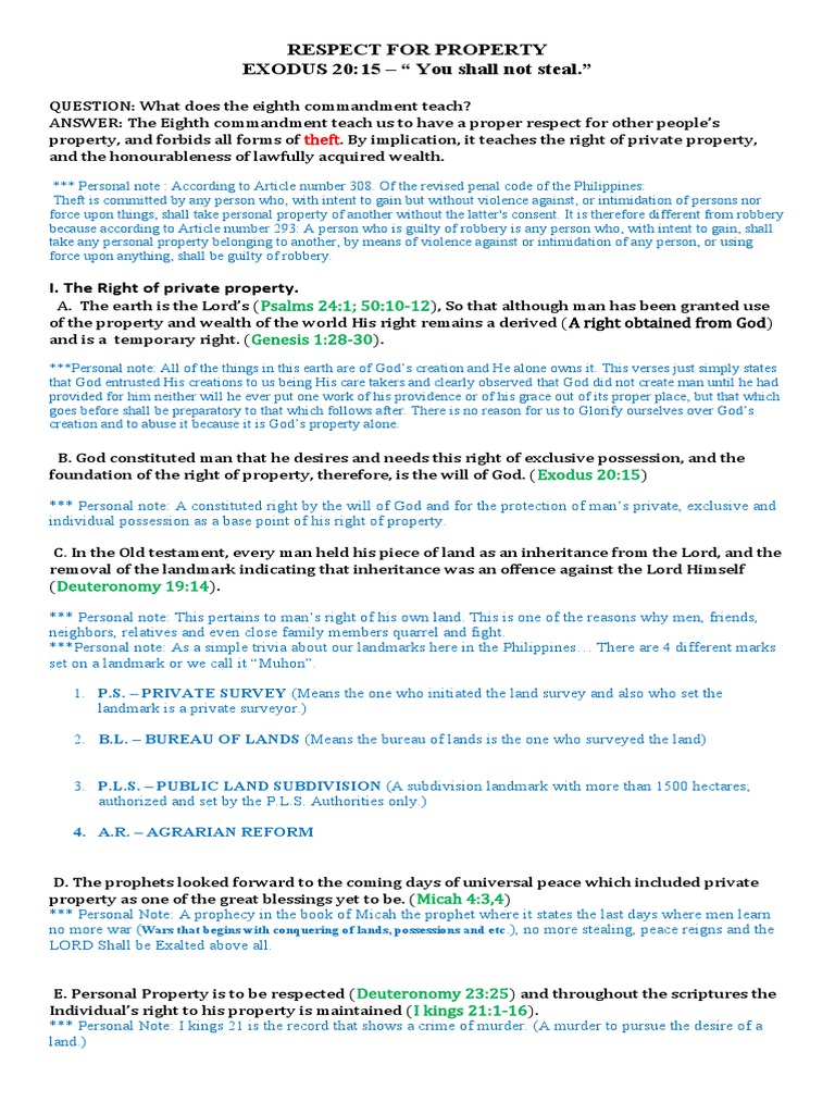 Respect For Property | PDF | Politics