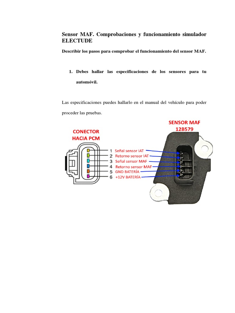Tarea Sensor MAF ELECTUDE | PDF
