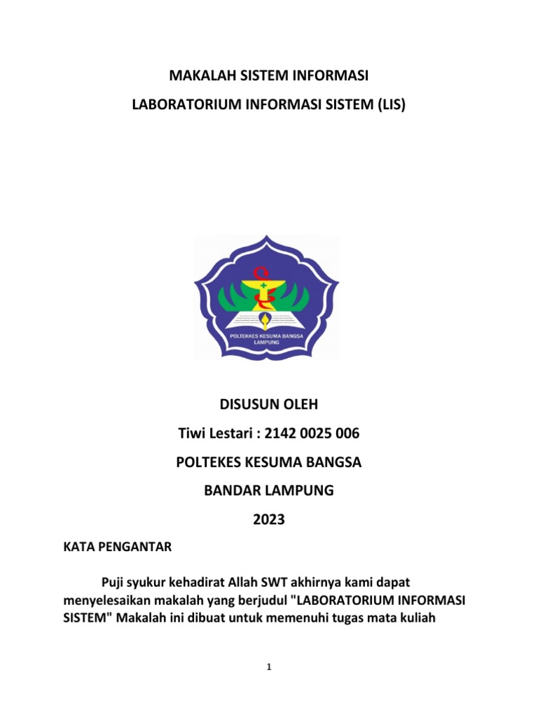 Makalah Sistem Informasi Lis 2 | PDF
