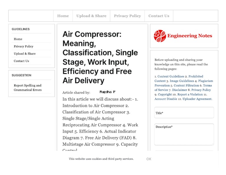 Air Compressor Part 1 | PDF