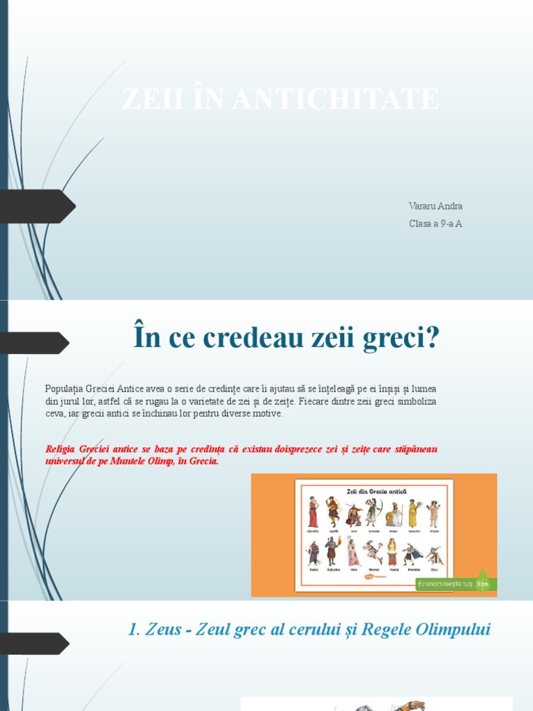 Zeii in Antichitate | PDF