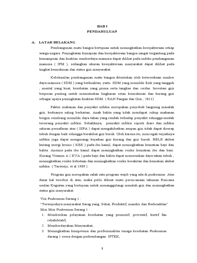 Ruk Dan RPK Gizi 2023 | PDF