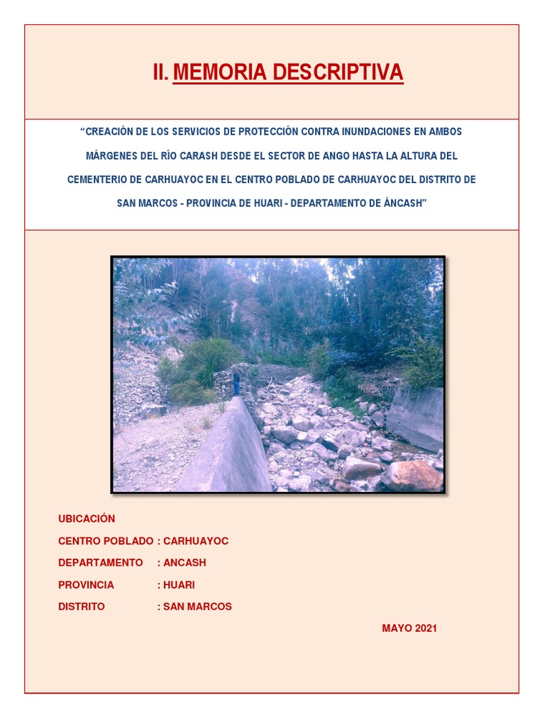 Memoria Descriptiva Corr | PDF