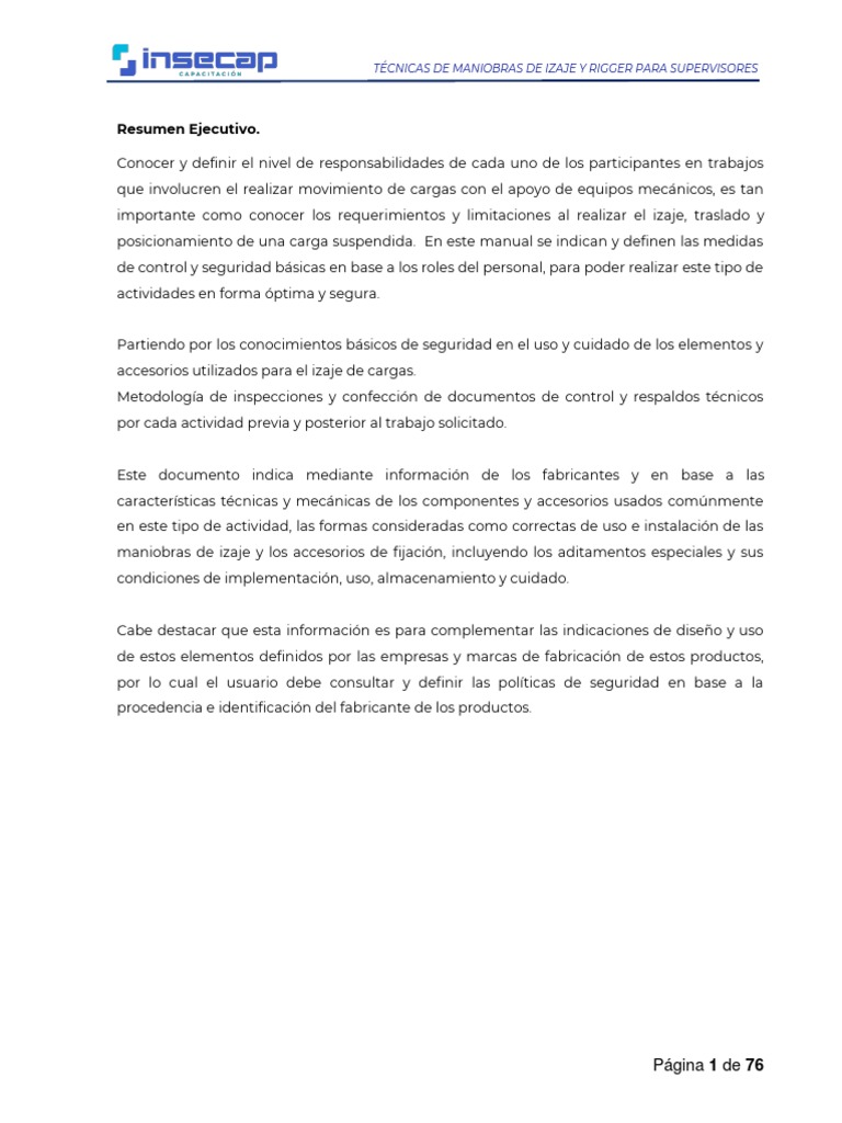 MANUAL TÃ CNICAS DE IZAJE Y RIGGER PARA SUPERVISORES | PDF | Deformación (ingeniería ...