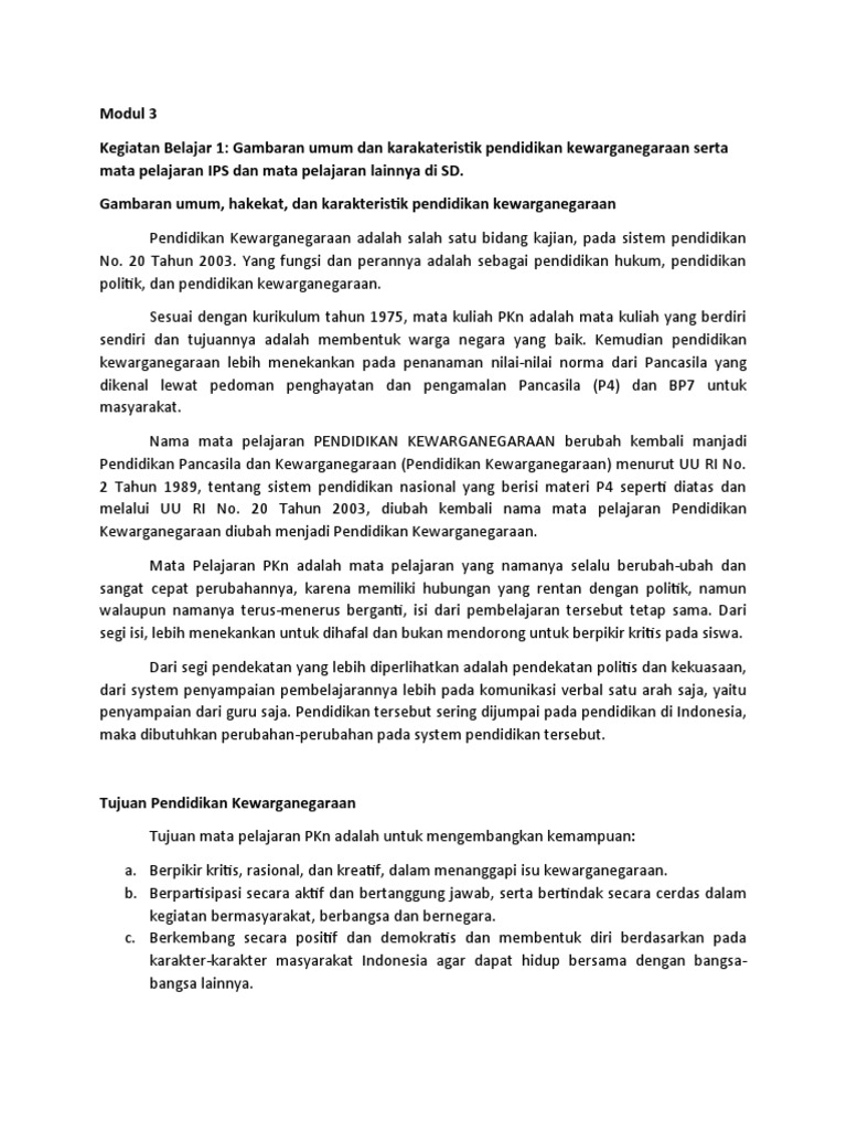 Resume Modul 3 Dan 4 | PDF | Ilmu Sosial