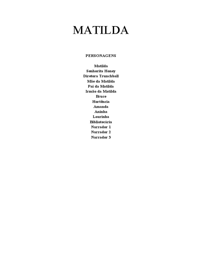 Matilda | PDF