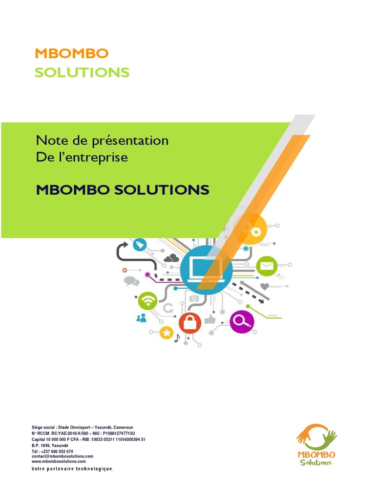 NOTE DE PRESENTATION DE L'ENTREPRISE | PDF