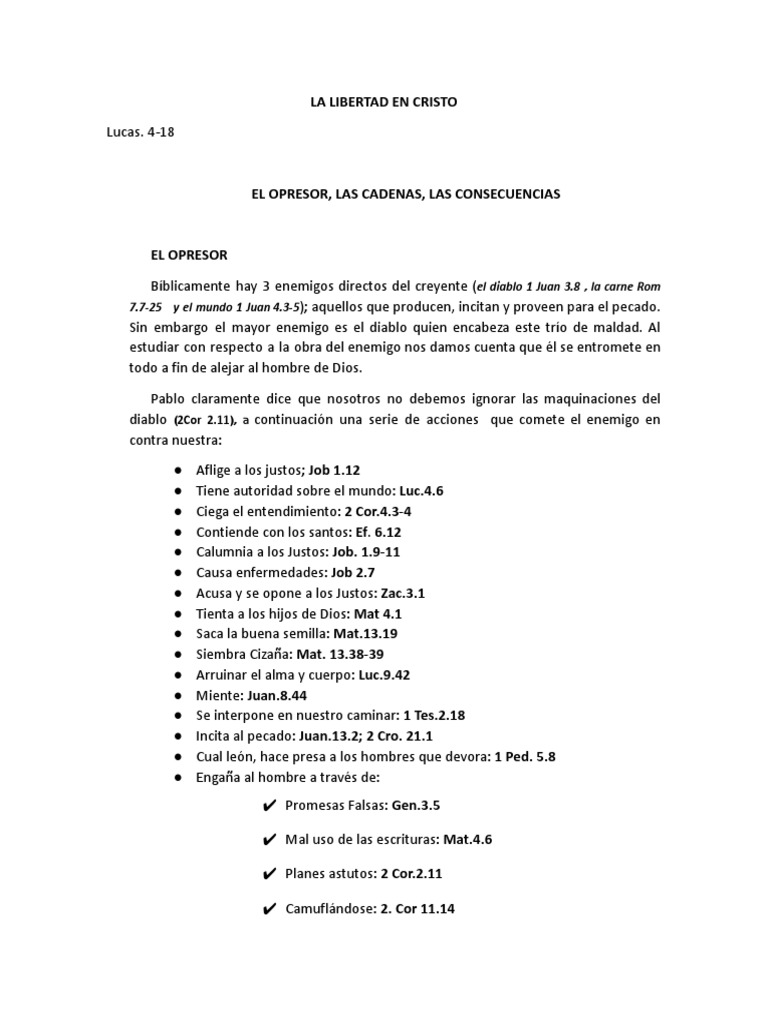 La Libertad en Cristo | PDF | Pecado | Jesús