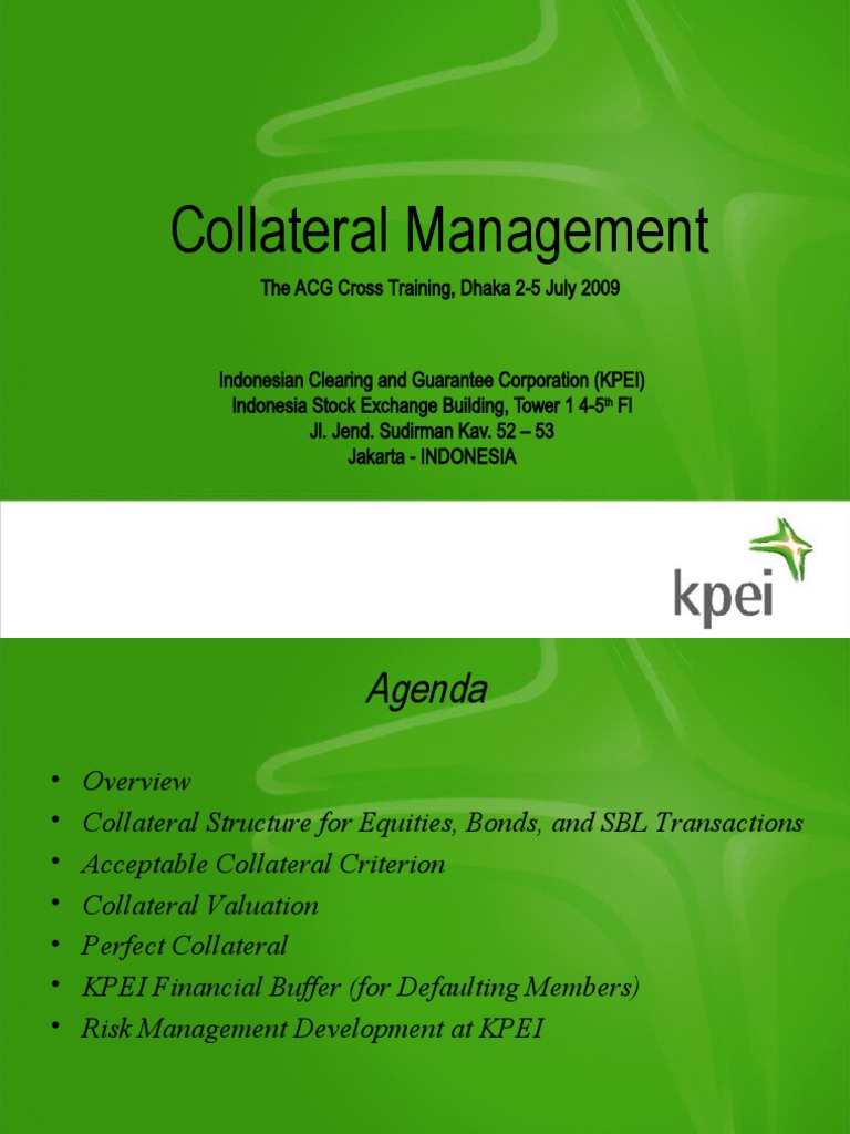 Collateral Management Overview at KPEI | PDF | Finance & Money Management