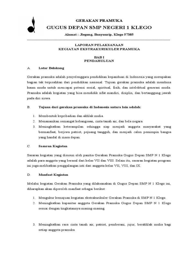 Laporan Ekskul | PDF